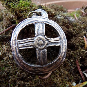 Celtic Sun Cross Wheel of the Year Bronze Pendant - Etsy