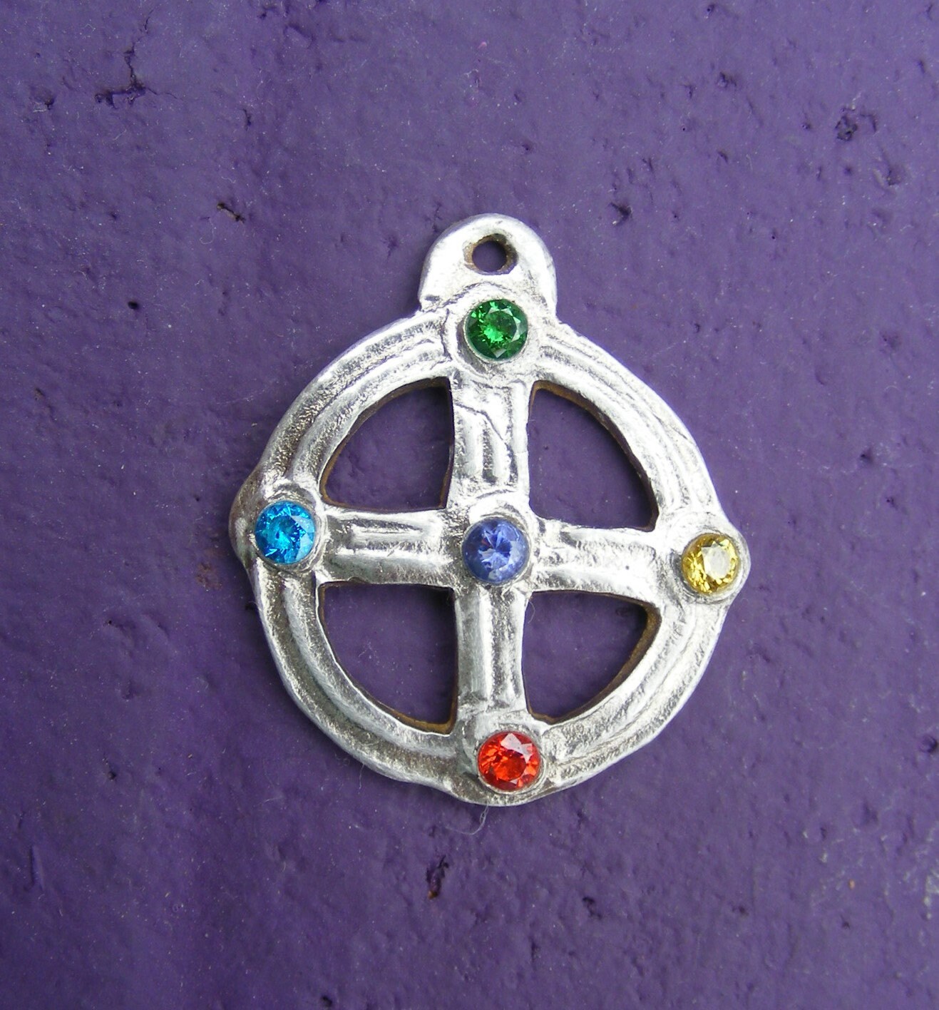 Elemental Celtic Sun Cross Wheel of the Year Sterling Silver | Etsy UK