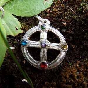 Elemental Celtic Sun Cross Wheel of the Year Sterling Silver - Etsy