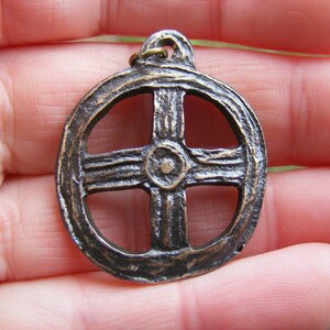 Celtic Sun Cross Wheel of the Year Bronze Pendant - Etsy