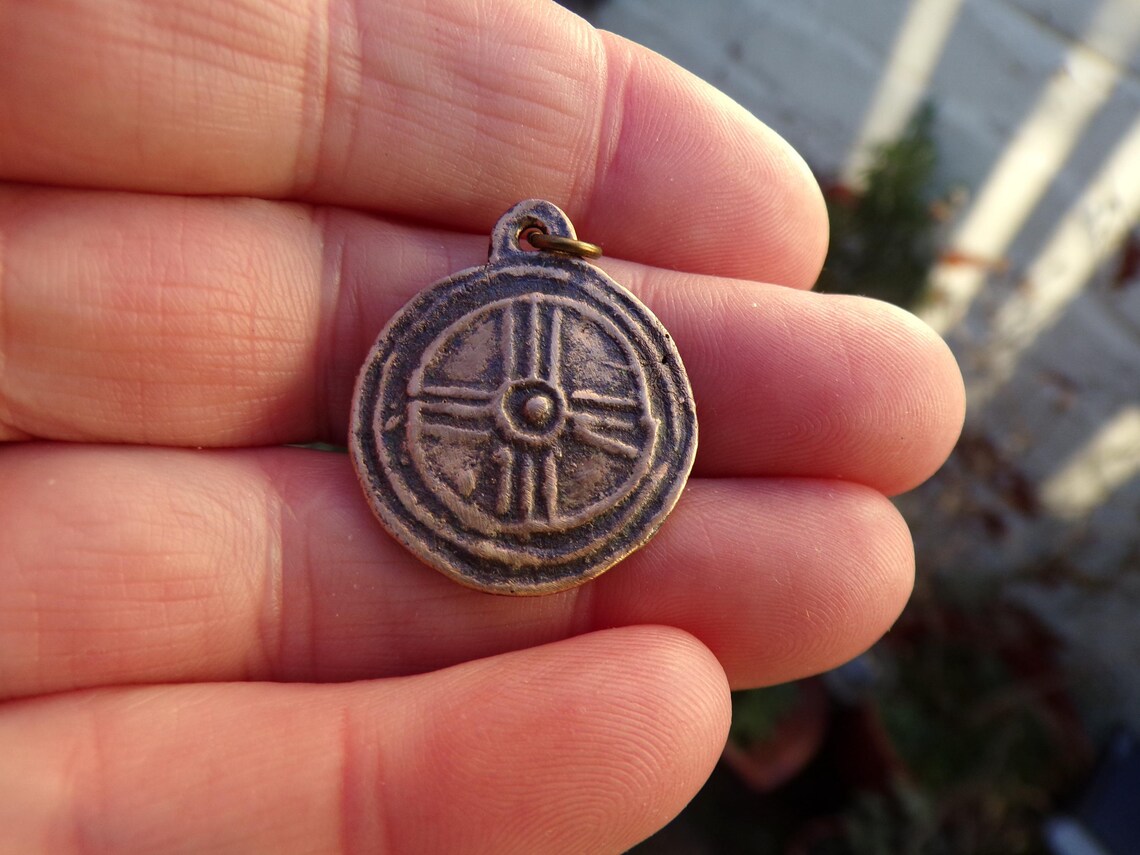 Celtic Sun Cross Wheel of Life Bronze Pendant - Etsy UK