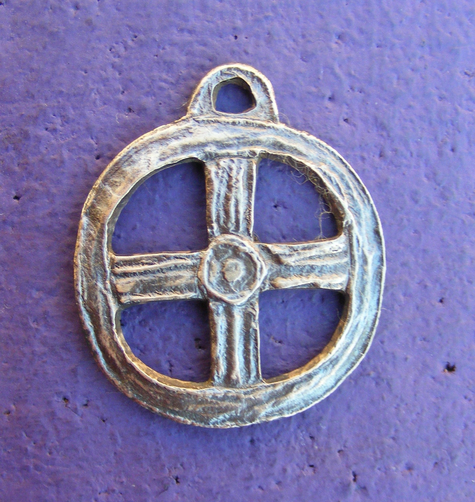 Celtic Sun Cross Wheel of the Year Bronze Pendant | Etsy
