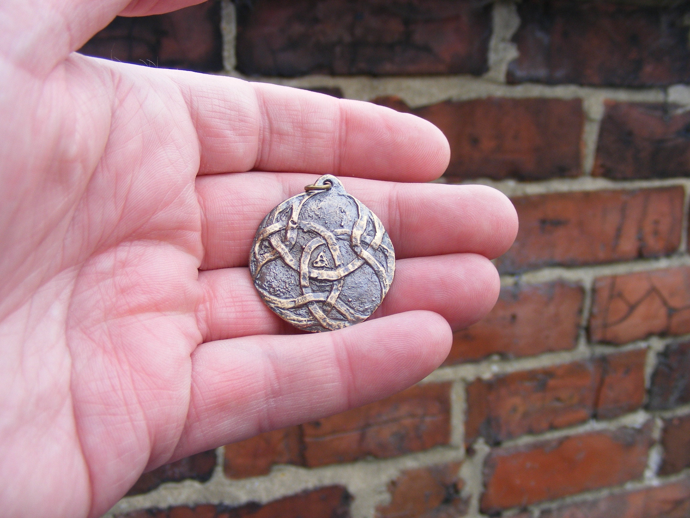 Celtic Irish Shield of Lugh Bronze Pendant | Etsy