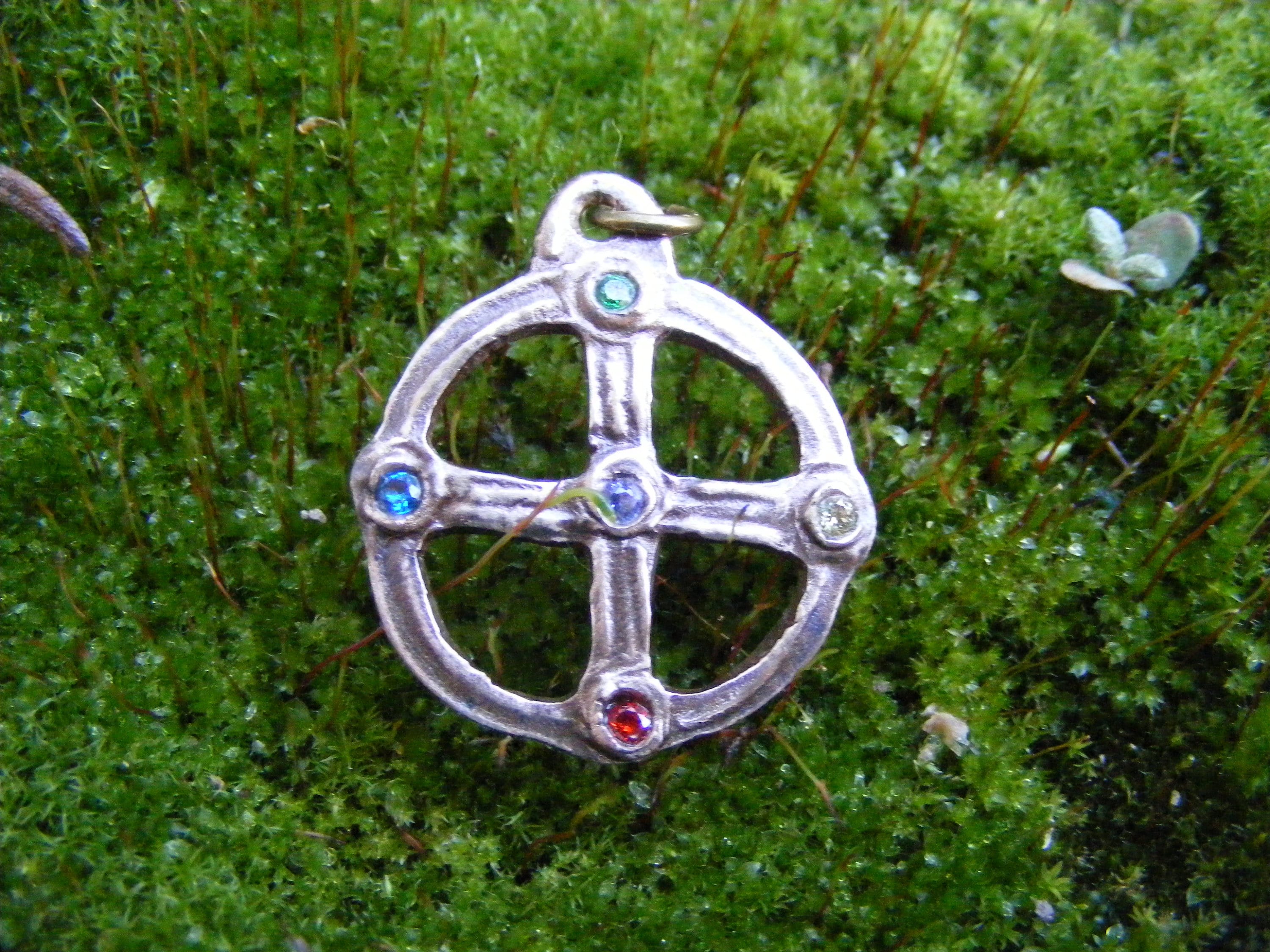 Elemental Celtic Sun Cross Bronze Pendant | Etsy