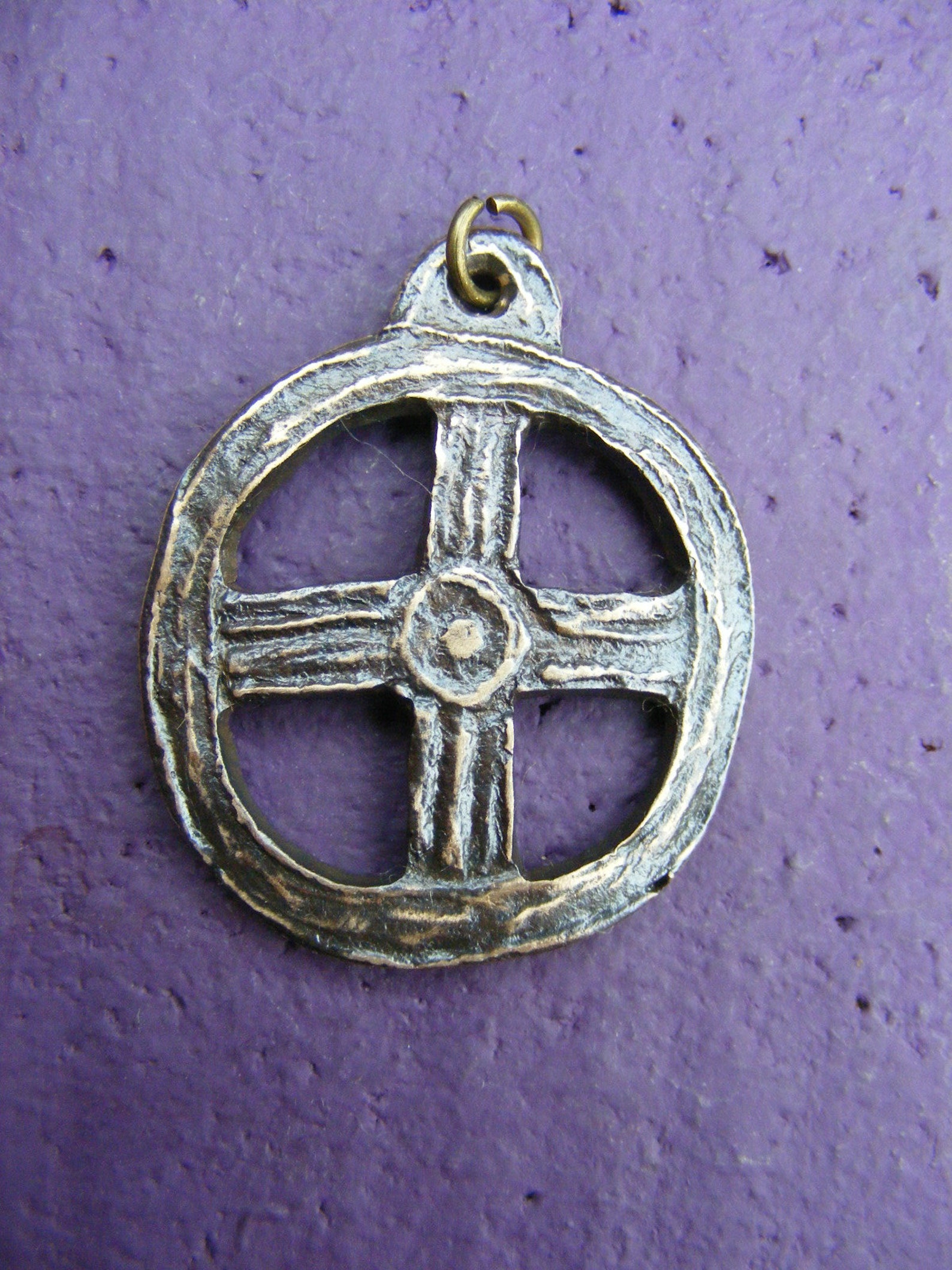 Celtic Sun Cross Wheel of the Year Bronze Pendant - Etsy