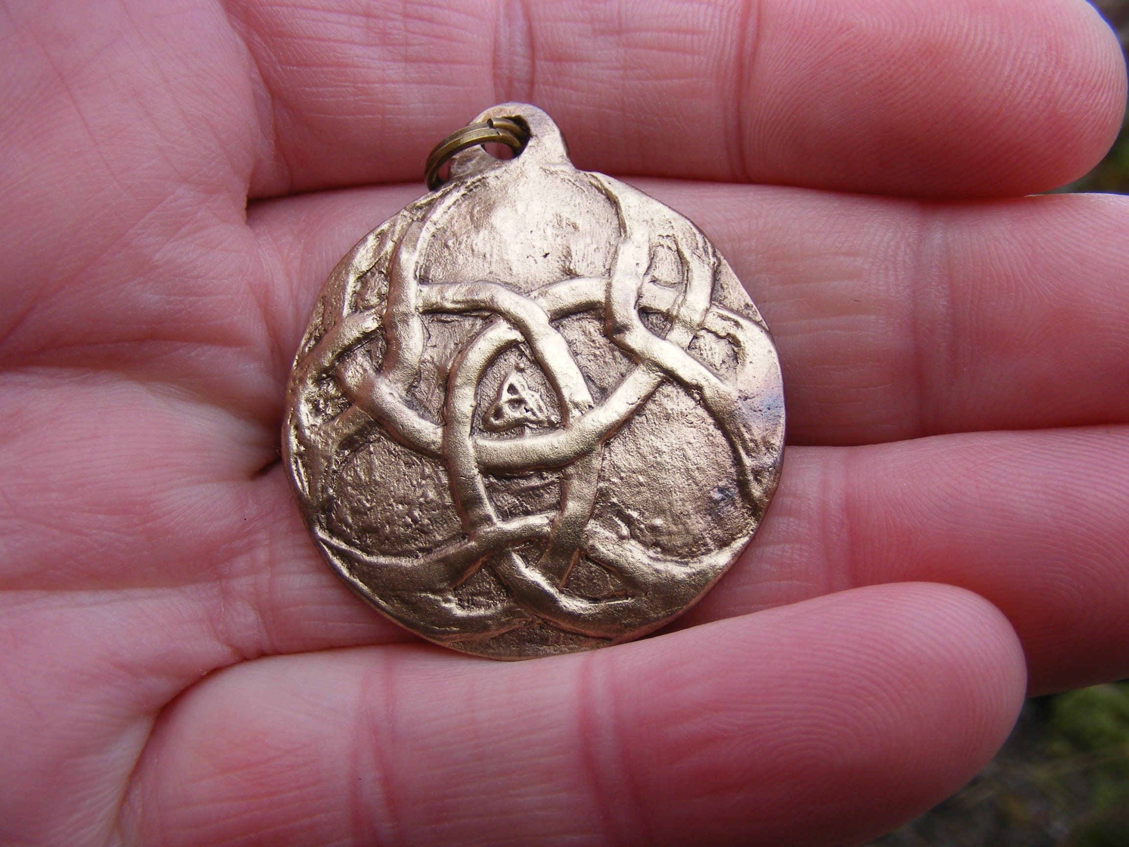 Celtic Irish Shield of Lugh Bronze Pendant | Etsy
