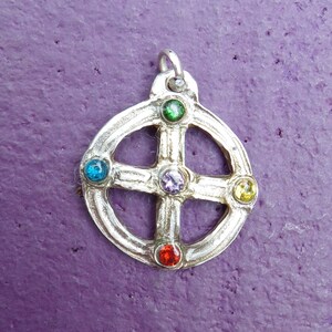 Elemental Celtic Sun Cross Wheel of the Year Sterling Silver - Etsy