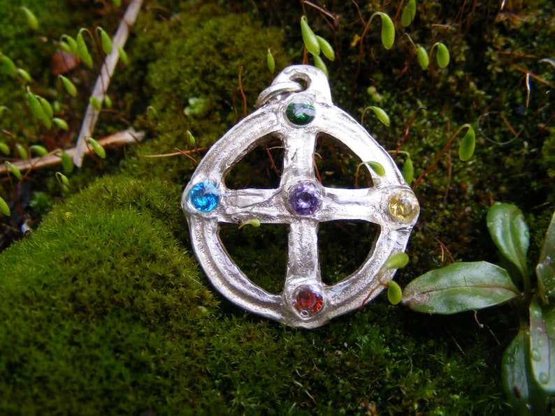Elemental Celtic Sun Cross Wheel of the Year Sterling Silver - Etsy