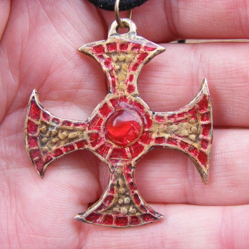 Handmade Anglo Saxon Trumpington Cross Pendant or Brooch in - Etsy UK