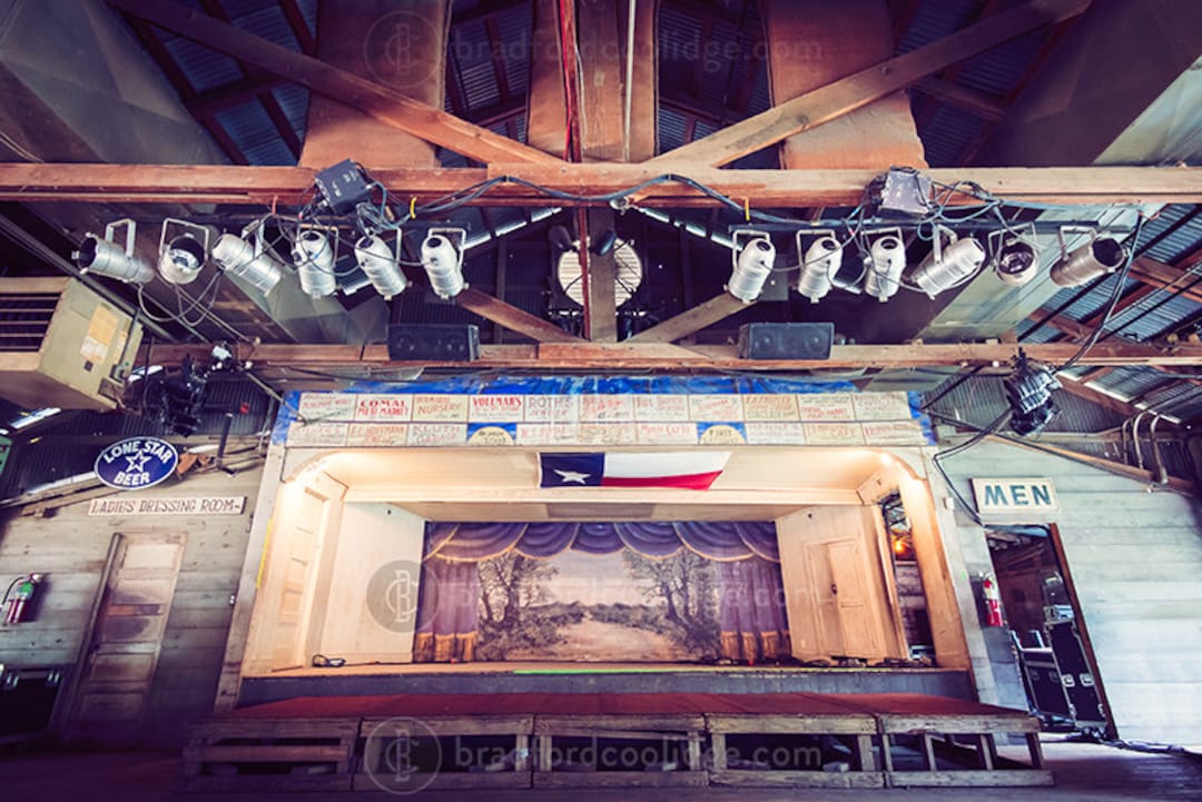 Gruene Hall, Texas - the Stage (color Matte Print) - Etsy