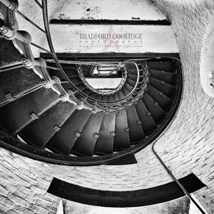 Cape Hatteras Lighthouse Staircase sepia Matte Print - Etsy