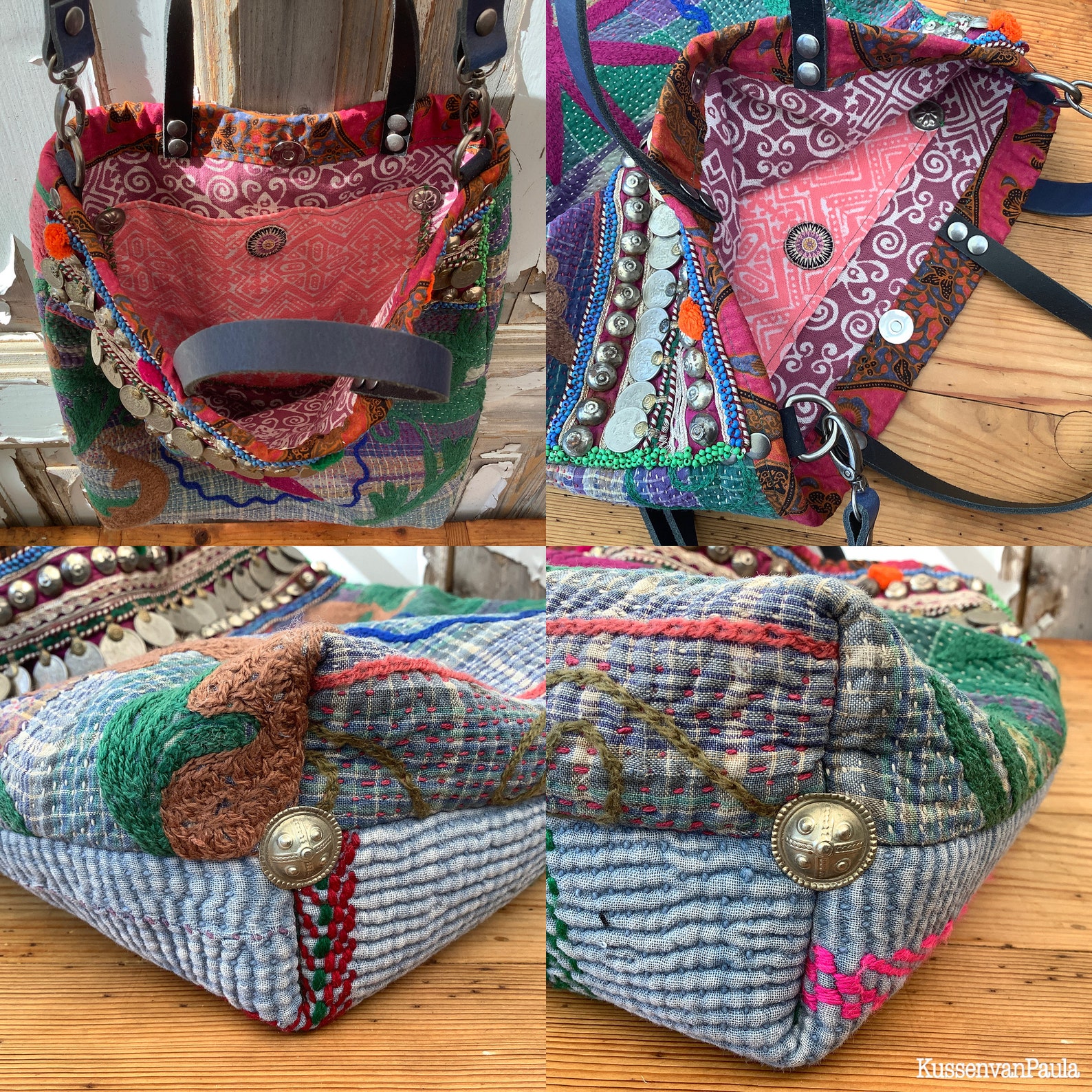 Kantha Bag-boho Bag-tote Bag-shoulderbag-handbag-handmade Bag-summer ...