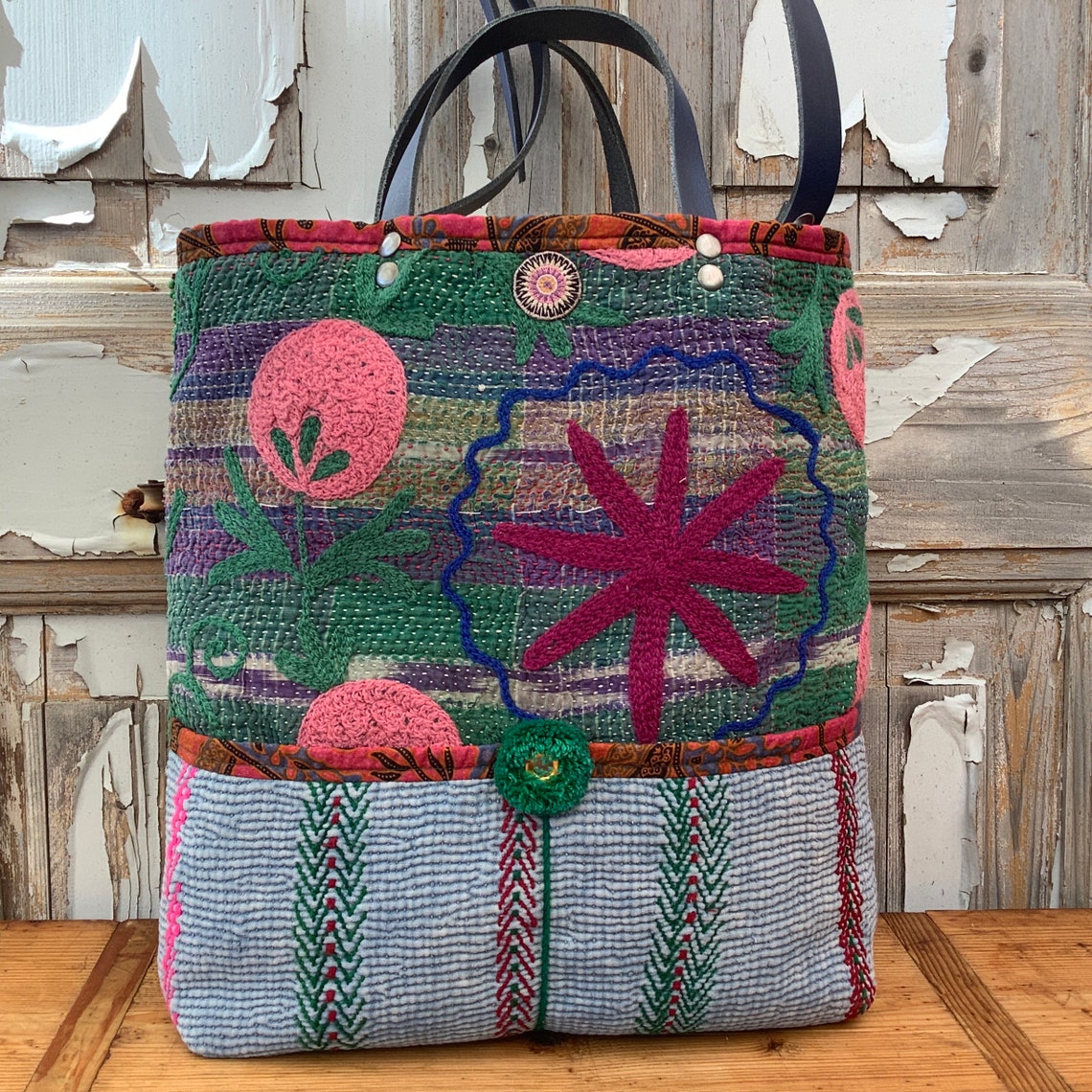Kantha Bag-boho Bag-tote Bag-shoulderbag-handbag-handmade Bag-summer ...