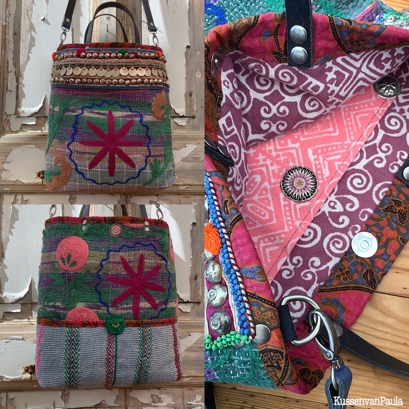 Kantha Bag-boho Bag-tote Bag-shoulderbag-handbag-handmade Bag-summer ...