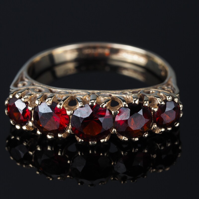 Garnet Ring - Etsy