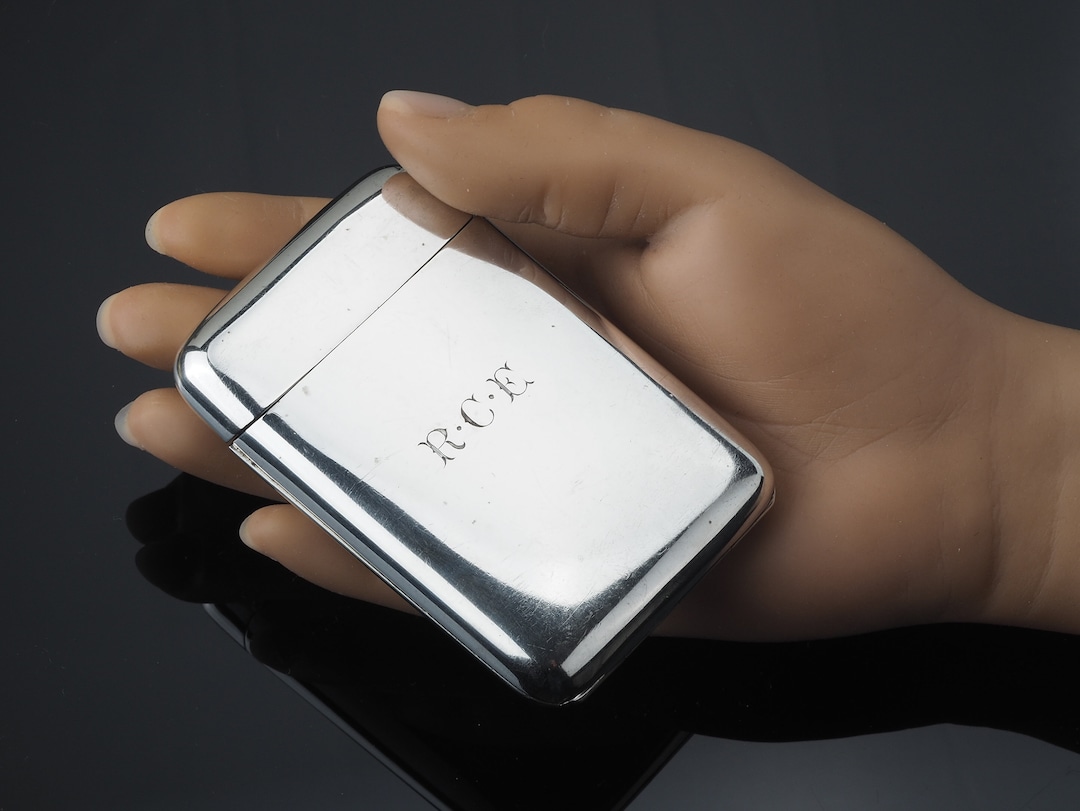 Rare Flip Top Silver Antique Spring Hinge Cigarette Case, Similar to ...