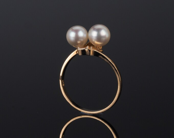 Wonderful Hand Made 14k Gold Pearl Ring , Antique Style and Very Unique ...