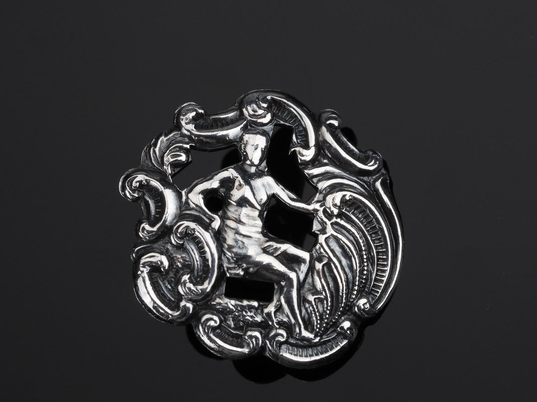 Antique Silver Button, 1899 Levi & Salaman Silver Button, Antique ...