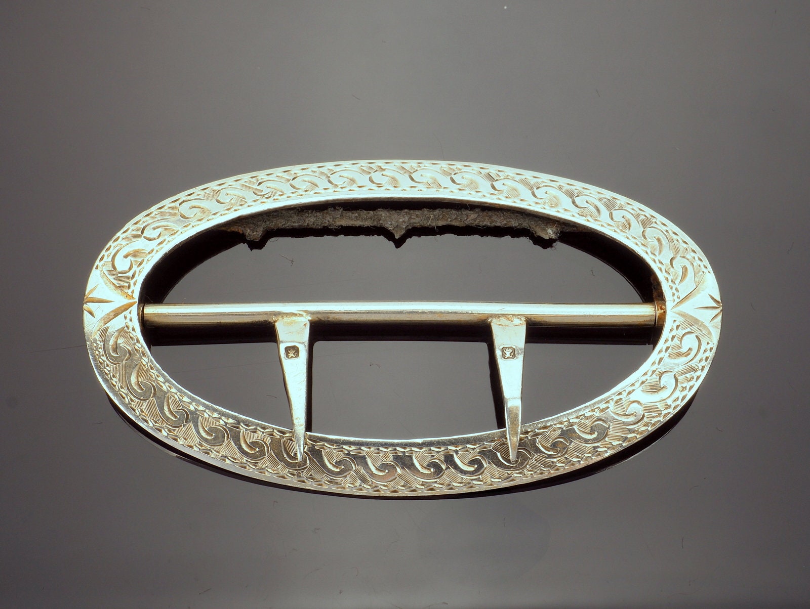Edwardian Sterling Silver Buckle, Antique Engraved Sash Belt Buckle ...