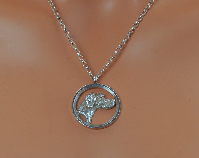 Labrador Dog Necklace-sterling Silver-lab Pendant - Etsy