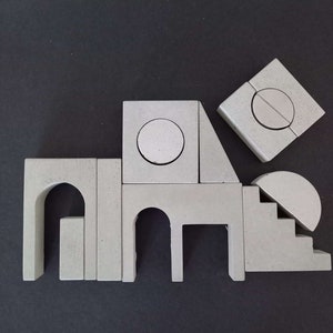 Concrete Still of 13 Shapes, Arch Triangle Stairs Circle Rectangle ...