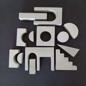 Concrete Still of 13 Shapes, Arch Triangle Stairs Circle Rectangle ...