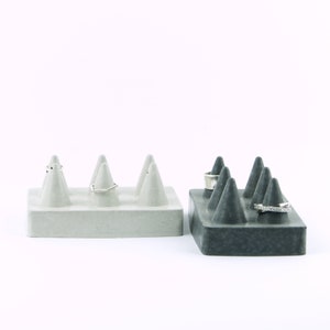 Concrete Cone Ring Display Block 'spike', Modern Home Jewellery ...