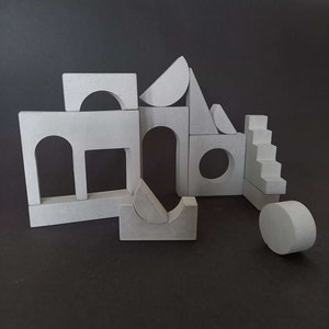 Concrete Still of 13 Shapes, Arch Triangle Stairs Circle Rectangle ...