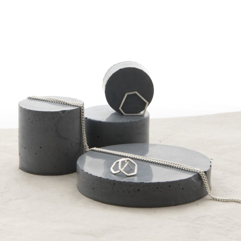 Set of 4 Concrete Cylinder Photo Props Geometric Jewellery - Etsy
