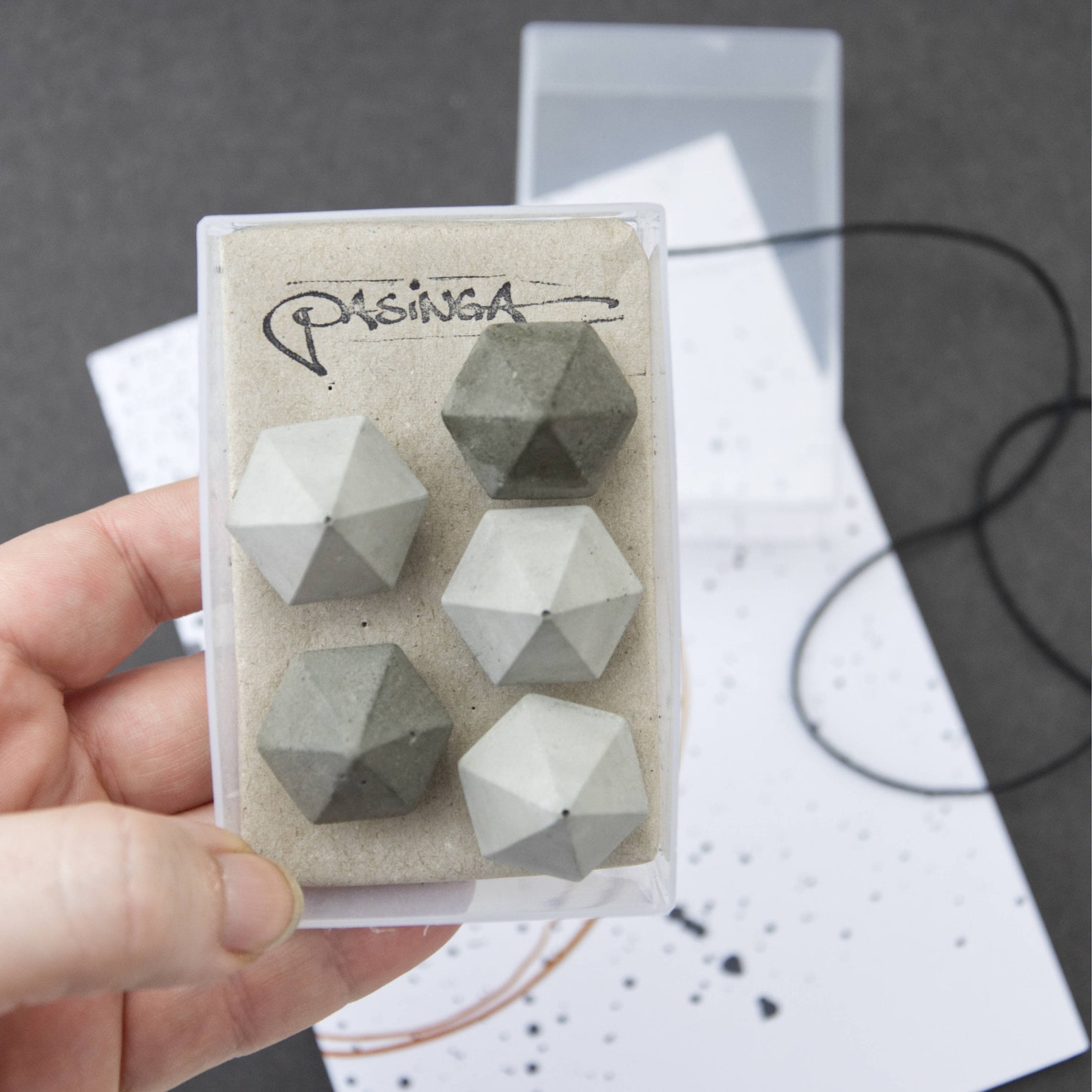 Concrete Push Pins Set of 6 Cement Keyboard Key Tomb Tracks | Etsy