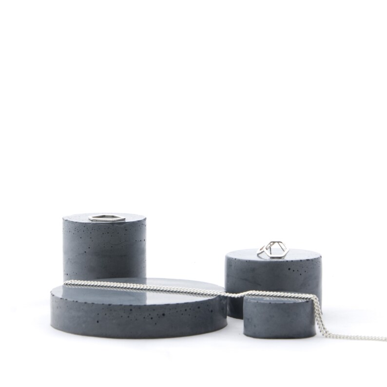 Set of 4 Concrete Cylinder Photo Props Geometric Jewellery | Etsy UK
