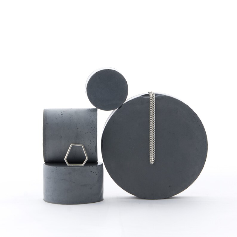 Set of 4 Concrete Cylinder Photo Props Geometric Jewellery - Etsy