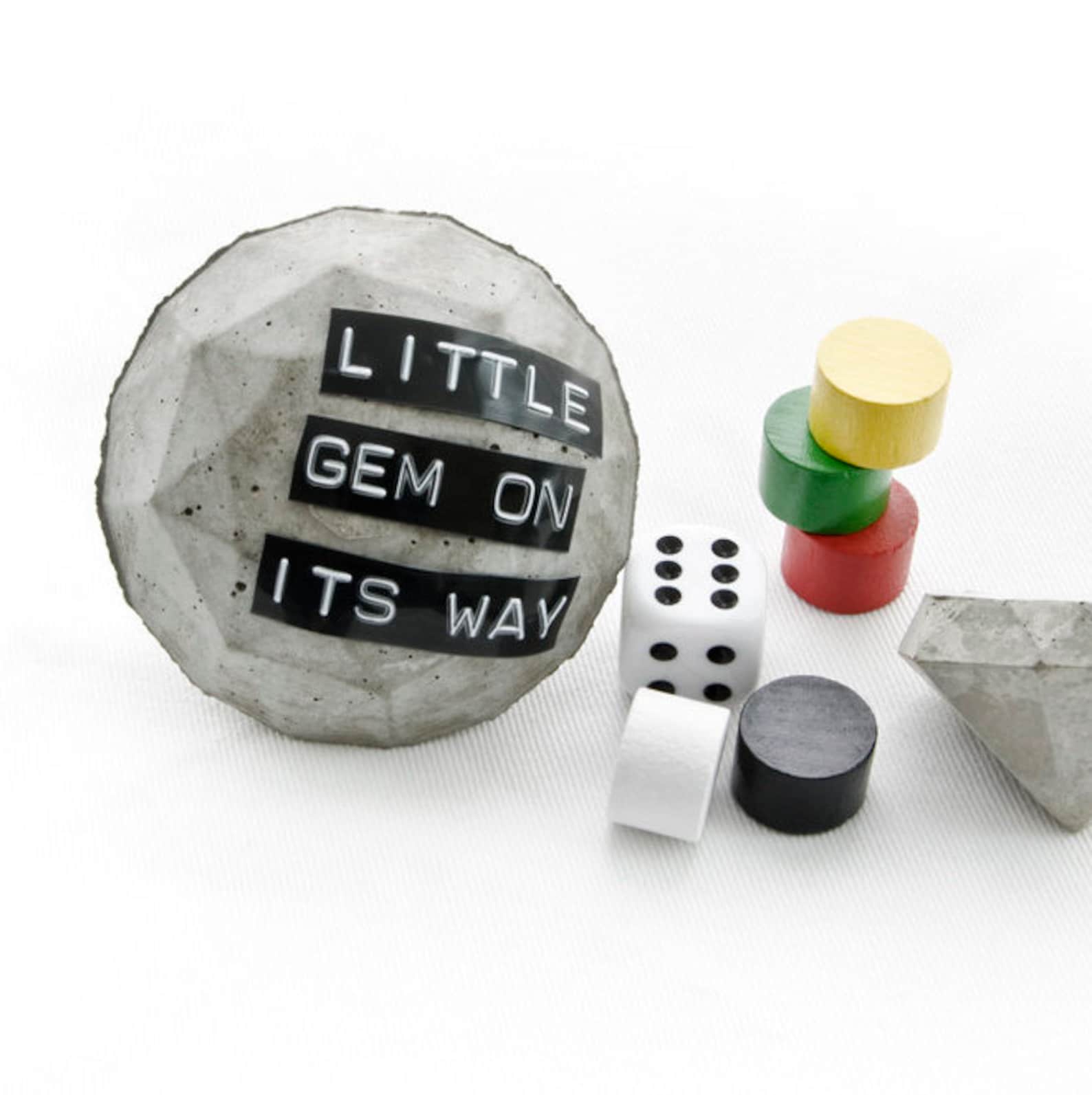 Concrete decor diamond Set of two Cement Diamonds jewellery | Etsy