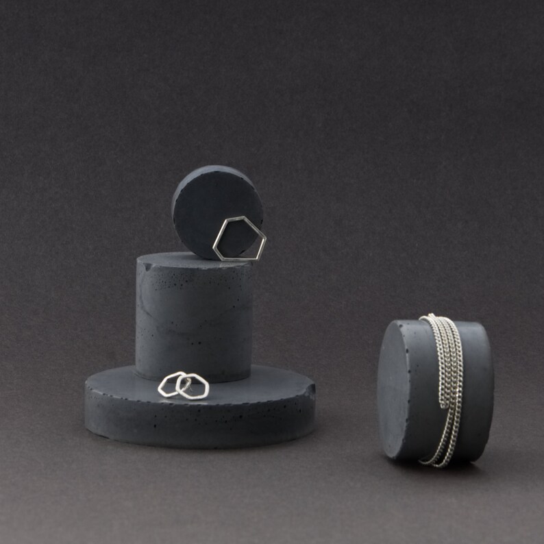 Set of 4 Concrete Cylinder Photo Props Geometric Jewellery | Etsy UK