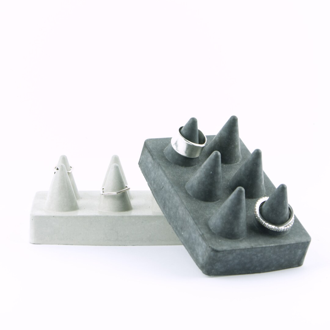 Concrete Cone Ring Display Block 'spike', Modern Home Jewellery ...