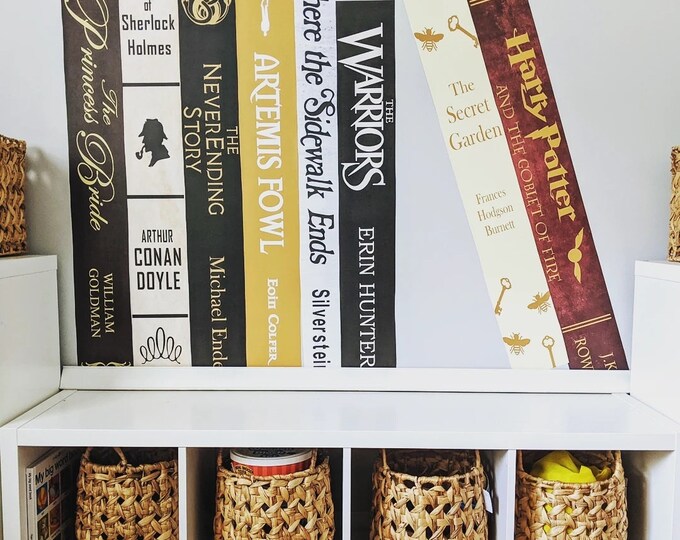 LARGE All-in-one - Custom Book Spine Stair Decor Adhesive - Etsy