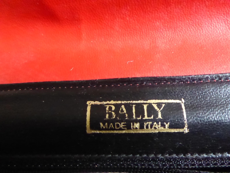 Beautiful Vintage Red Suede Bally Bag Purse Shoulder Bag Gold Coloured ...