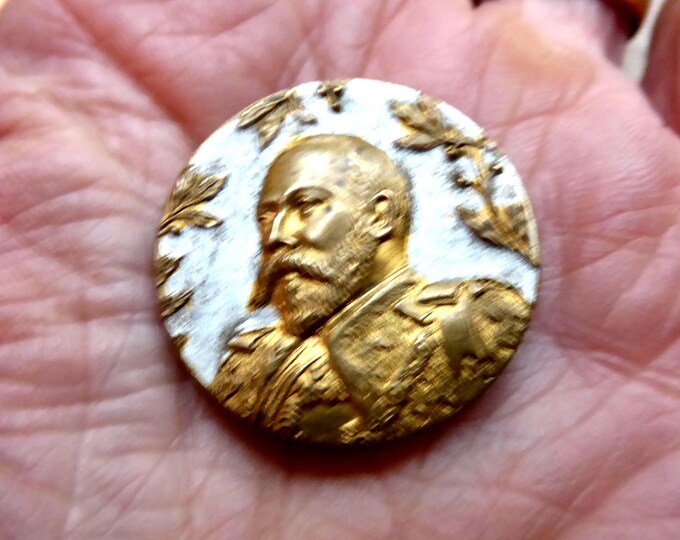 Rare Antique Vintage Metal Edward VII Portrait Button 2.8cm - Etsy