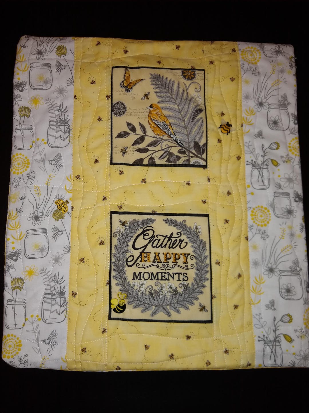 Quilted Wall Hanging, Positive Message, Patchwork Wall Hanging, Quilted ...
