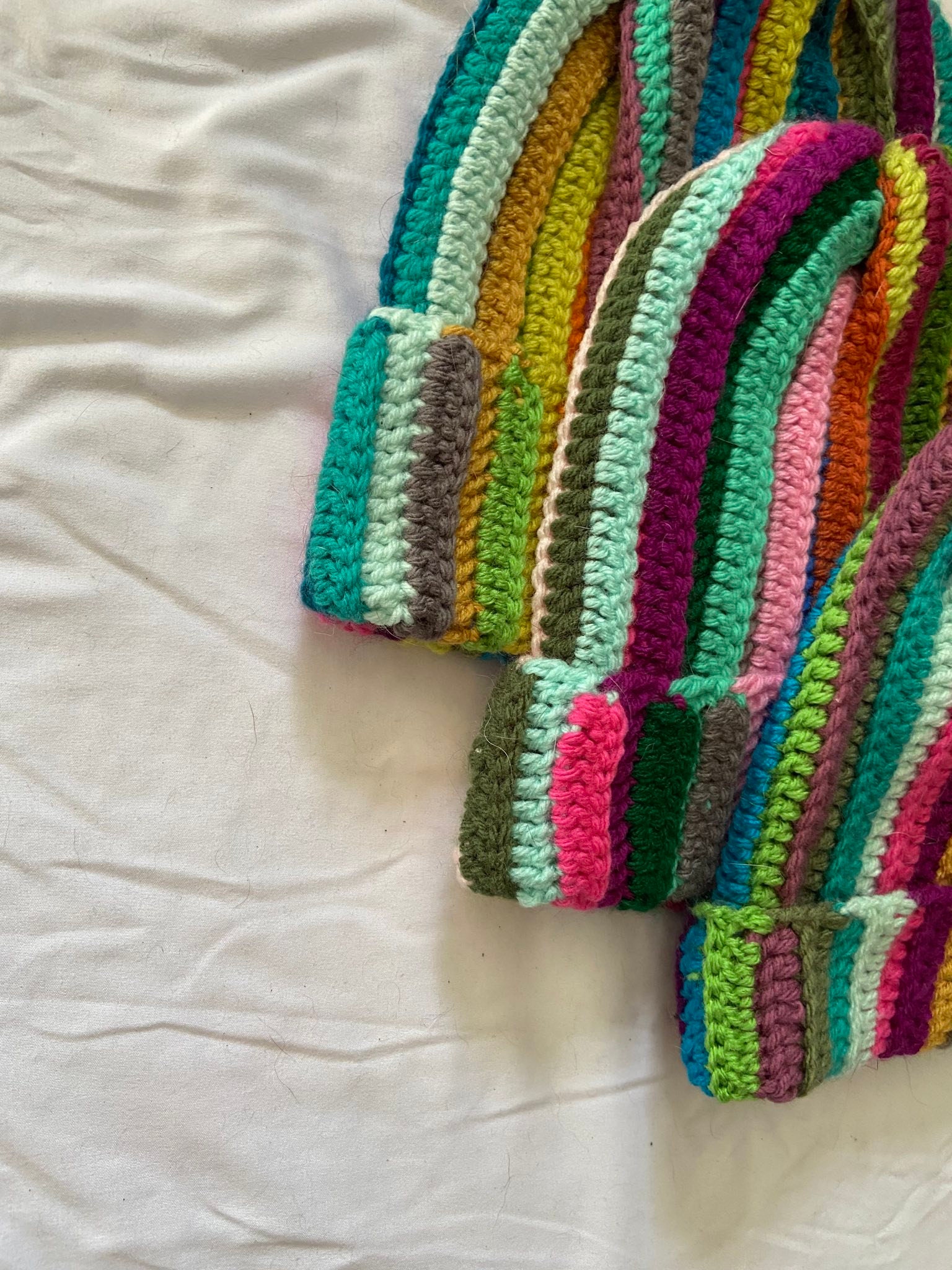 Multi Color Striped Crochet Hat - Etsy