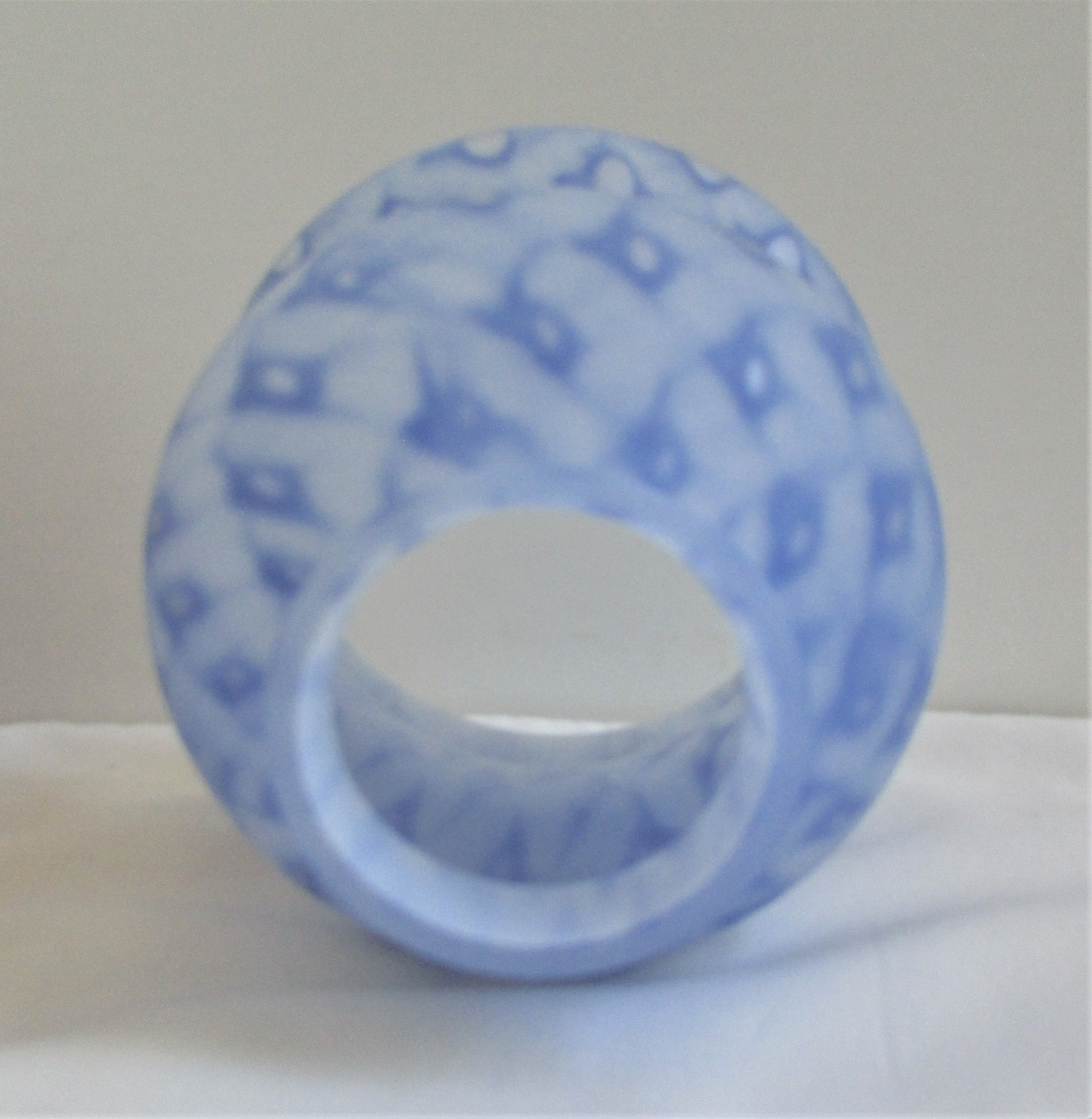 Vintage Blue Art Glass Diamond Dot Lamp Shade - Etsy