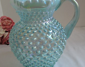 Fenton Hobnail Pitcher | Etsy