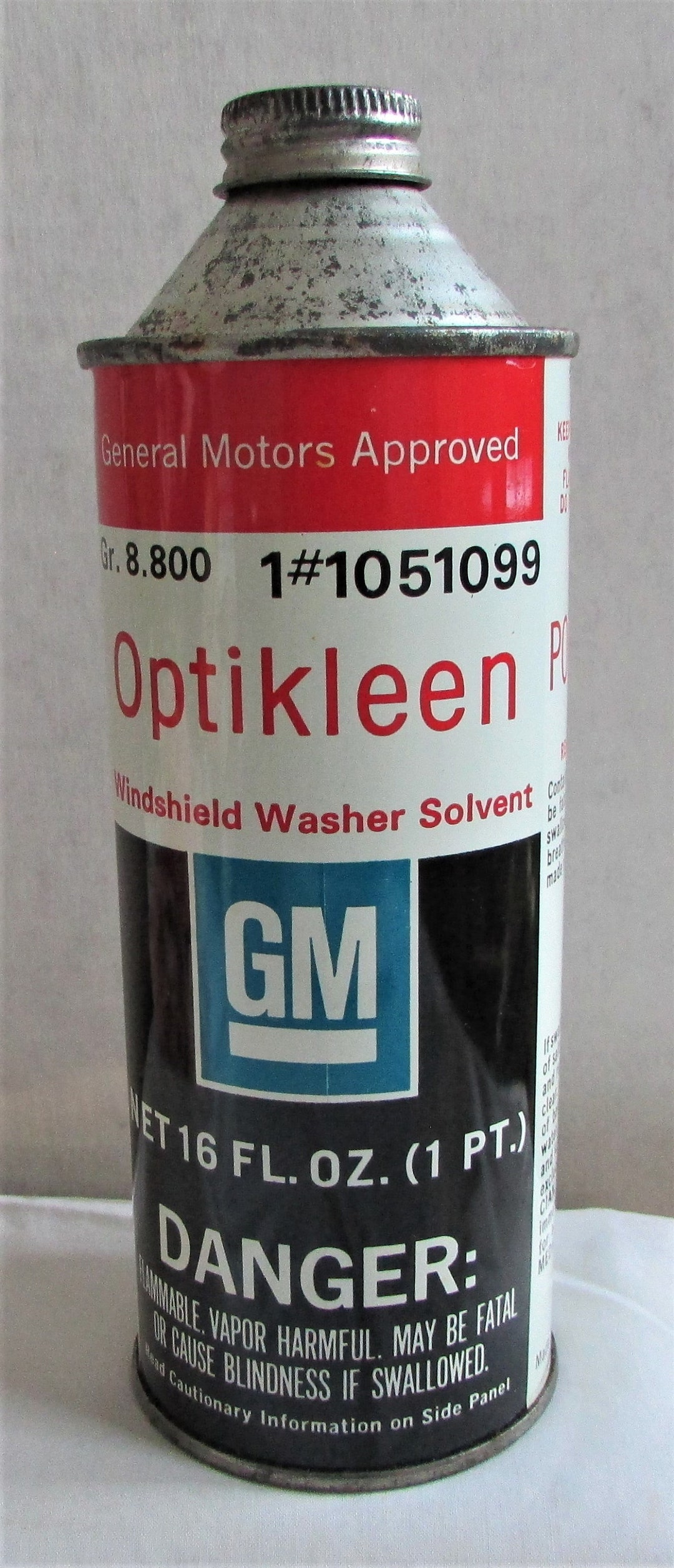 Scarce Vintage GM Optikleen Windshield Washer Solvent Can - Etsy