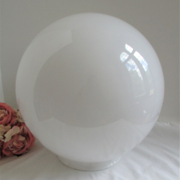 White Glass Globe - Etsy