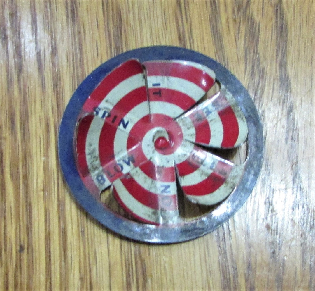 Vintage Cracker Jack Advertising Spinner blow on It and See It Spin ...