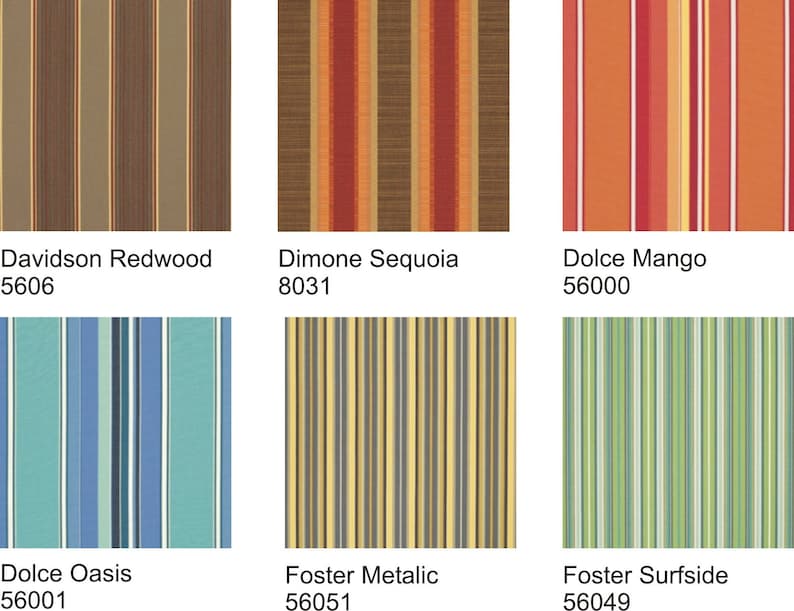 Sunbrella Striped Outdoor Fabric by the Yard 2 Yard Minimum - Etsy