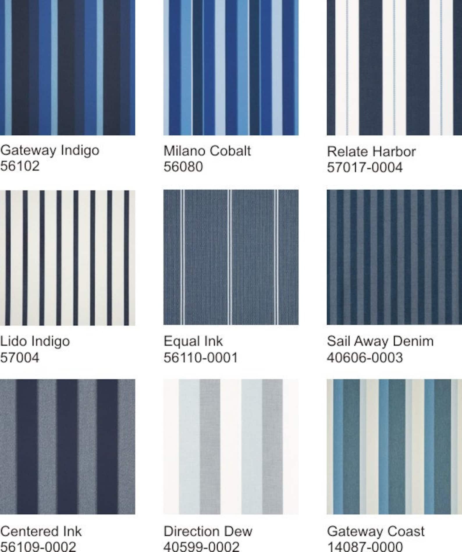 Sunbrella Striped Outdoor Fabric by the Yard - 2 Yard Minimum Order ...