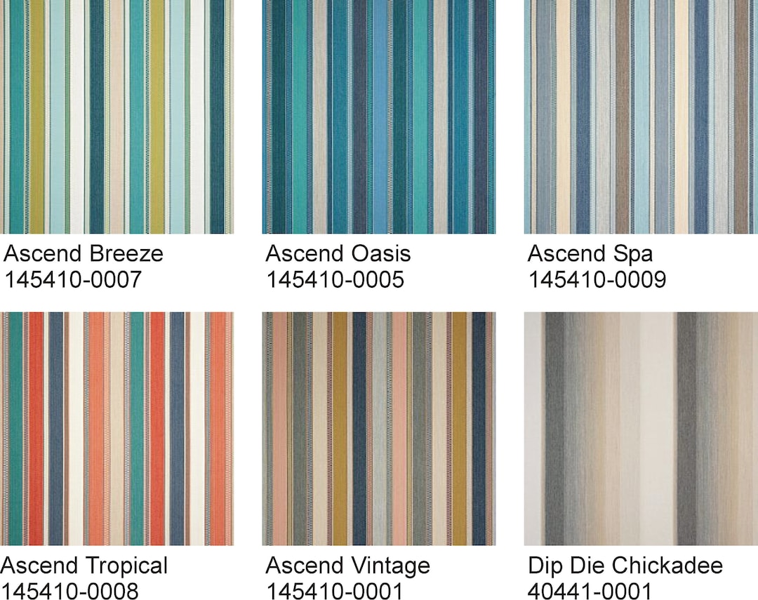 Sunbrella Stripes Fabric – Fusion Collection, Outdoor Upholstery (2 ...