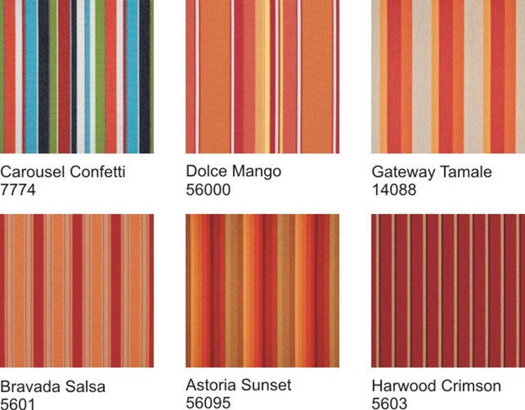 Sunbrella Striped Outdoor Fabric By The Yard 2 Yard Minimum Order See