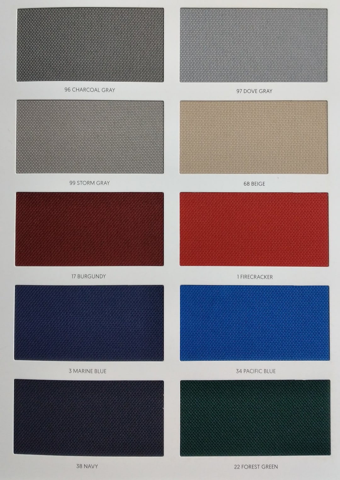 Waterproof Outdoor Fabric 60" Wide Fabric 11 Colors Solution Dyed ...